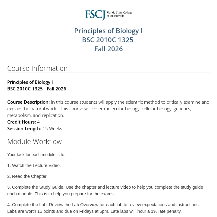 Simple Syllabus
