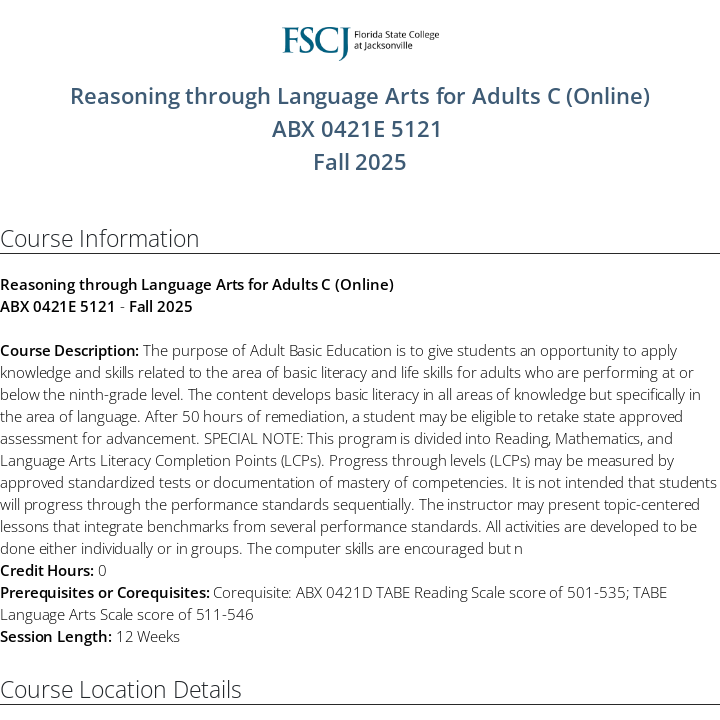 Simple Syllabus