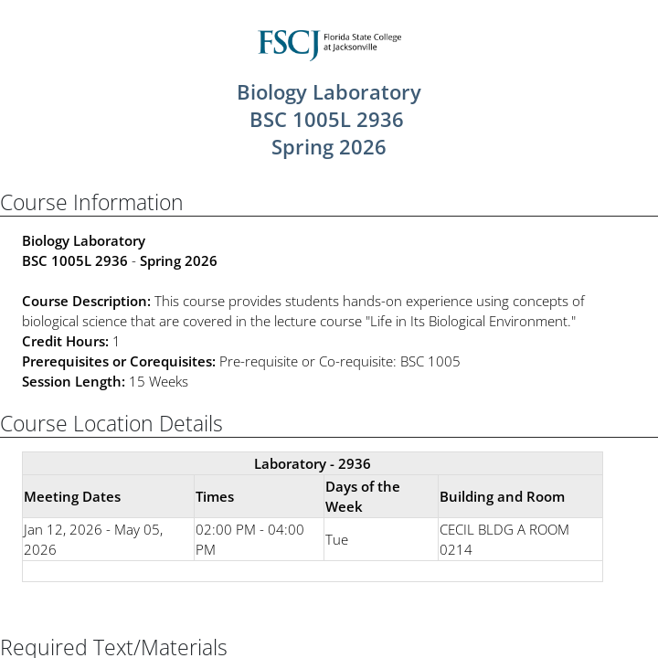 Simple Syllabus